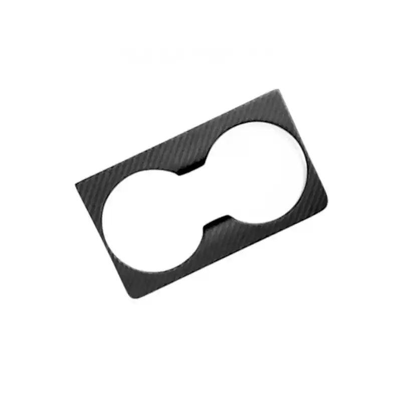 Front Water Cup Frame Dry Carbon Fiber Overlay for Model S/X 2021+