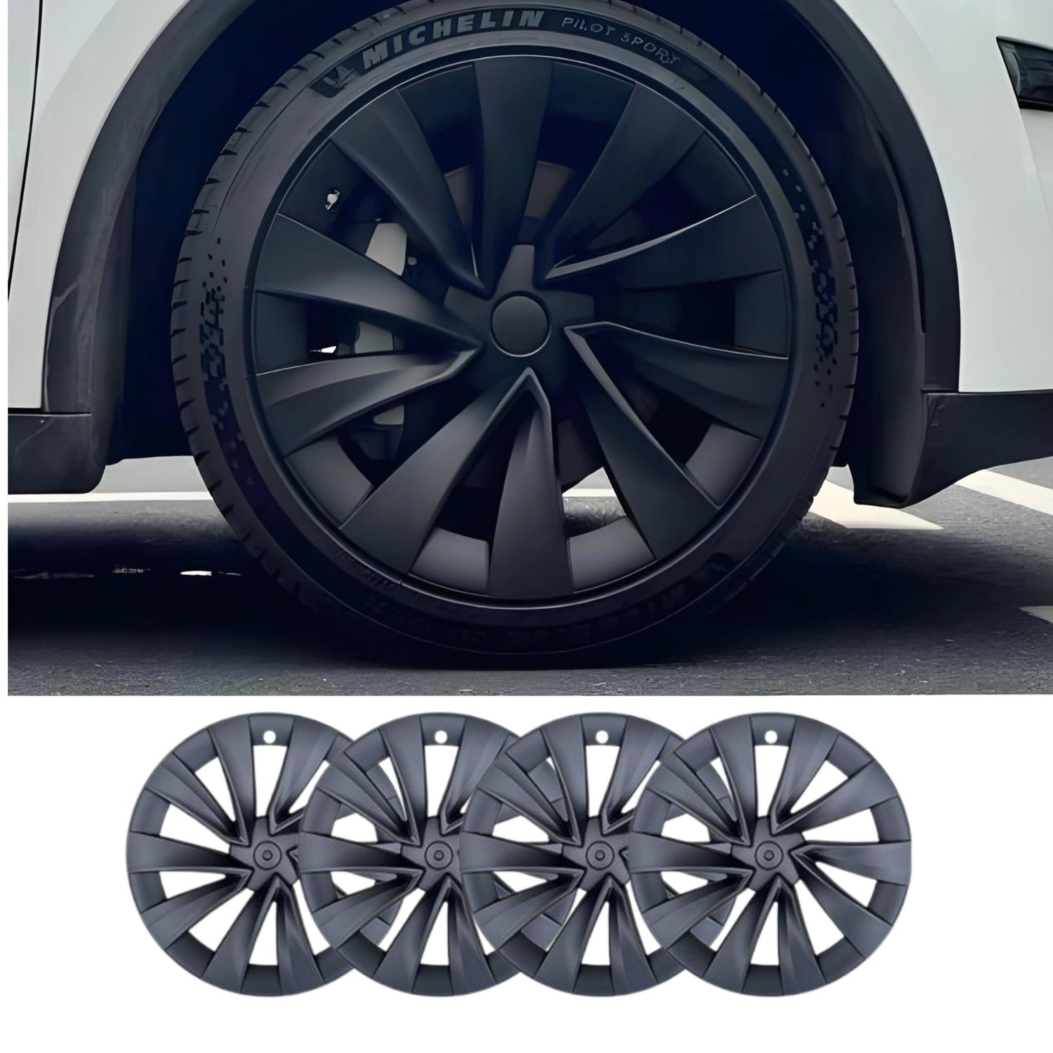 TESEVO 20″ Helix Wheel Covers for Tesla Model Y Juniper | OEM Style ...