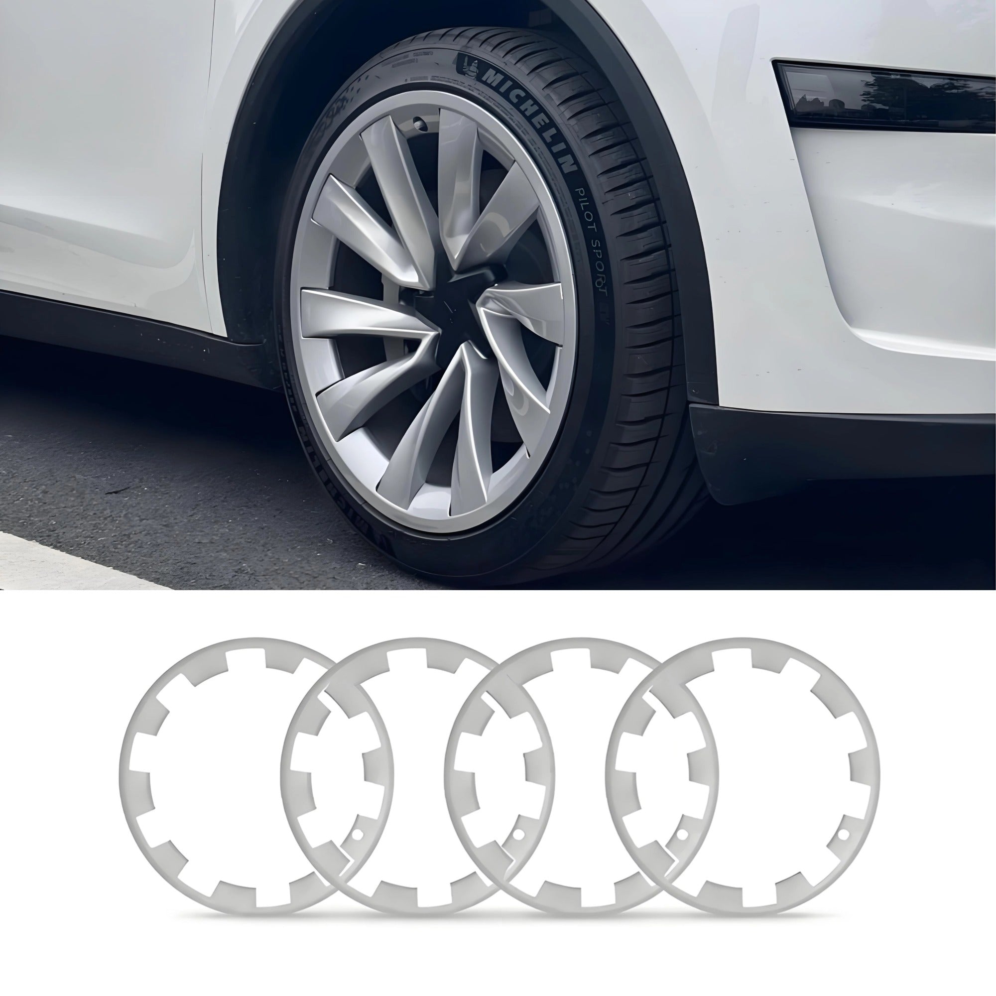 TESEVO 20″ Wheel Rim Protectors for Tesla Model Y Juniper (4PCS)
