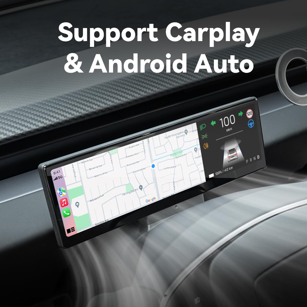 8.8 Inch Touch Screen Instrument Cluster Dashboard Display for Model 3/Y