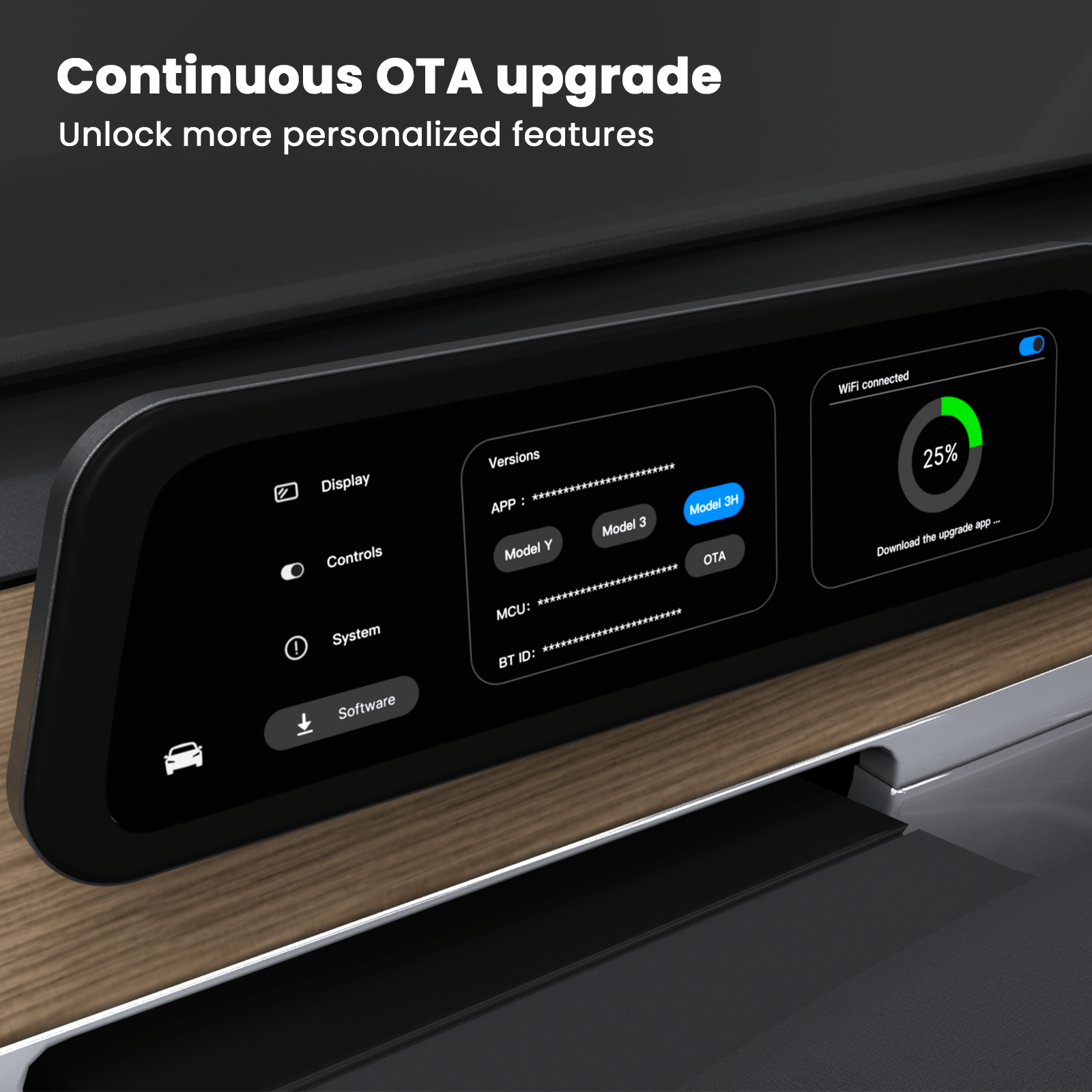 9.6 Inch Instrument Cluster Dashboard Display for Tesla Model 3 / Y