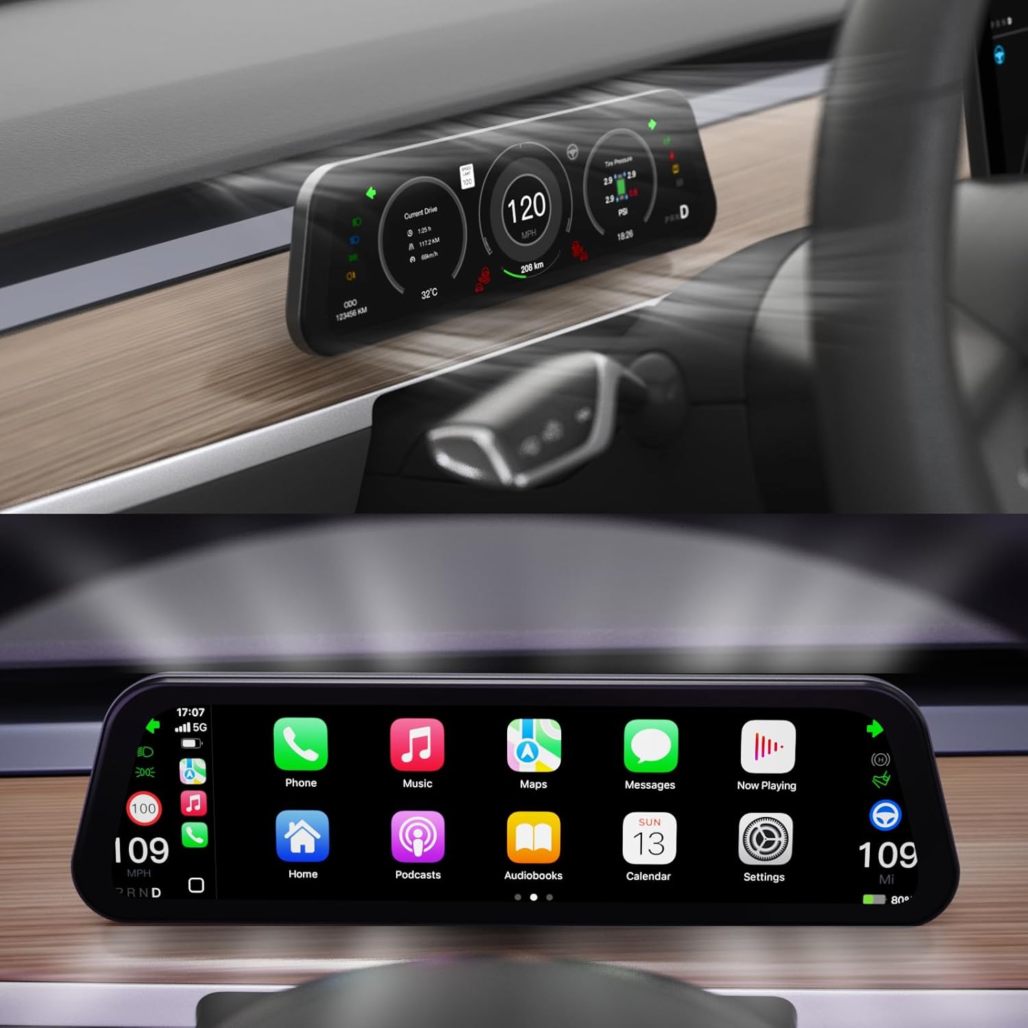 9.6 Inch Instrument Cluster Dashboard Display for Tesla Model 3 / Y