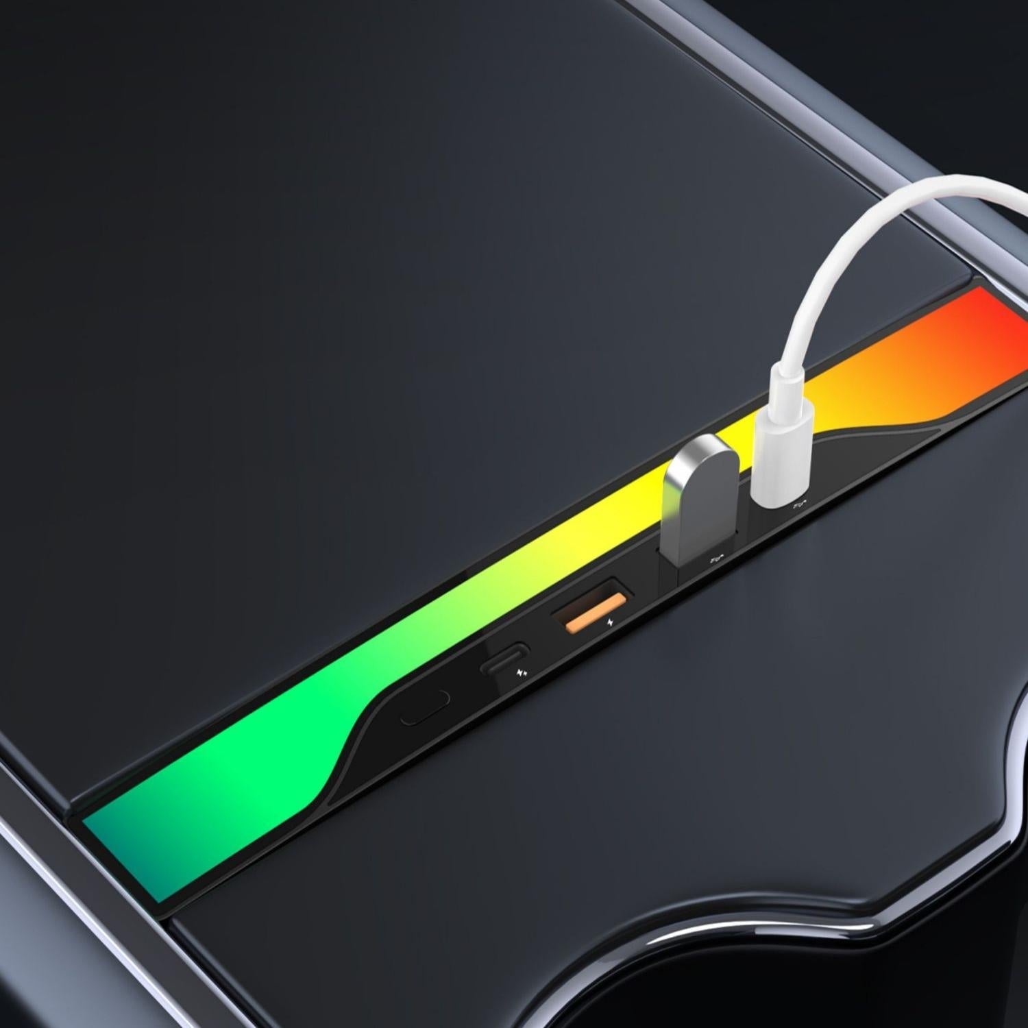 Tesla Model 3/Y Center Console USB Hub with Ambient Lighting