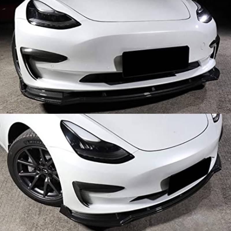 Tesla Model Y Front Lip Spoiler-Real Carbon Fiber