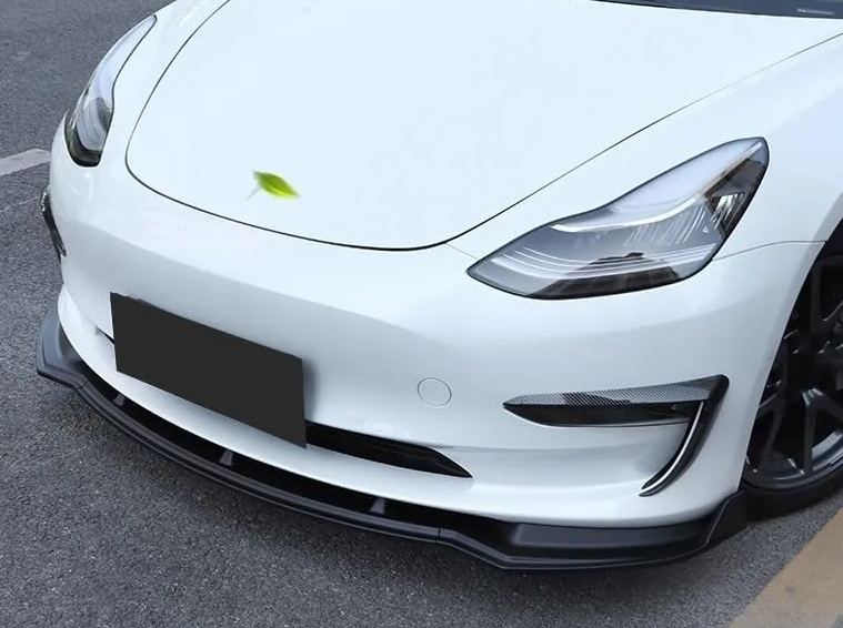 Tesla Model Y Front Lip Spoiler-Real Carbon Fiber
