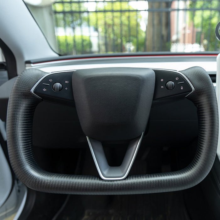 Tesevo Full Carbon Fiber Yoke Steering Wheel for Model 3 Highland & Ne