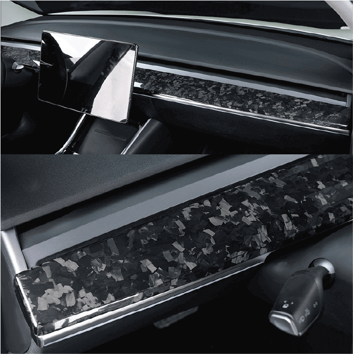 TESEVO Real Carbon Dashboard Cover for Tesla Model 3 / Model Y